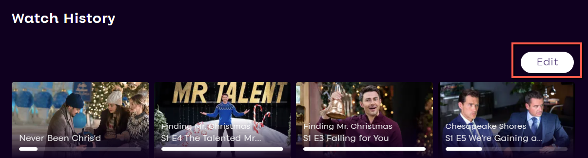 How do I remove titles from the "Continue Watching" section?