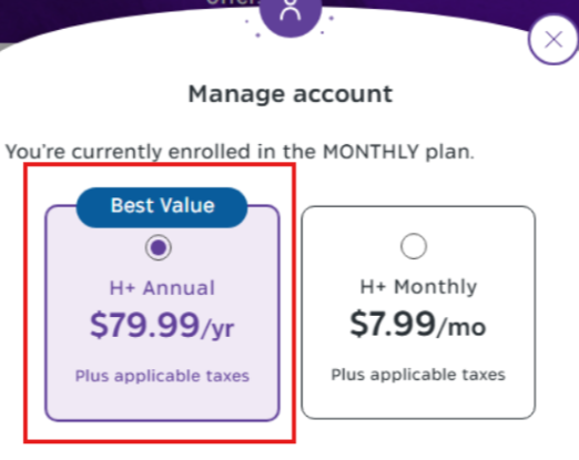 How do I change my Hallmark+ membership plan?