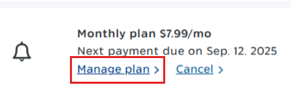 How do I change my Hallmark+ membership plan?