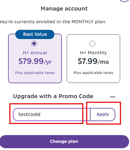 How do I change my Hallmark+ membership plan?