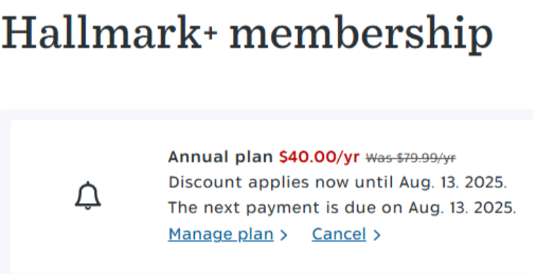 How do I change my Hallmark+ membership plan?