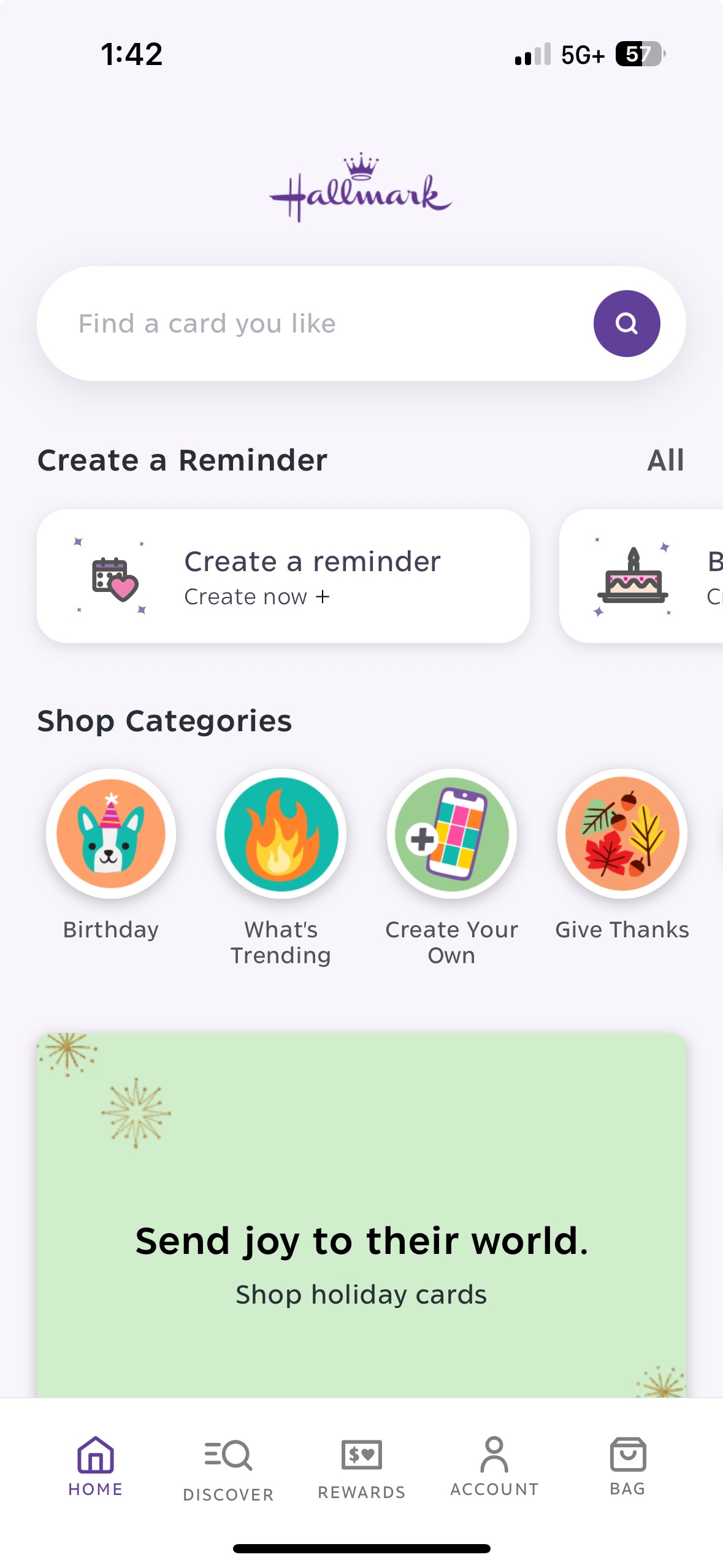 Crown Rewards in the Hallmark Cards Now App